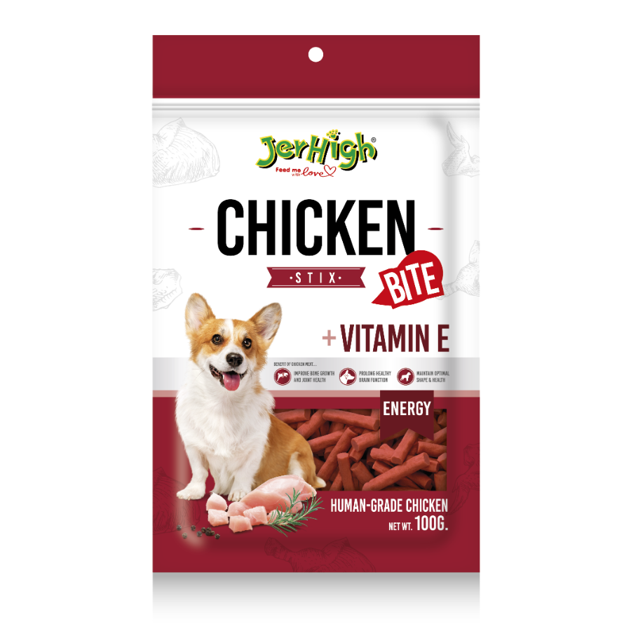 JerHigh High Protein Chicken- Chicken Flavour 100g - jerhigh